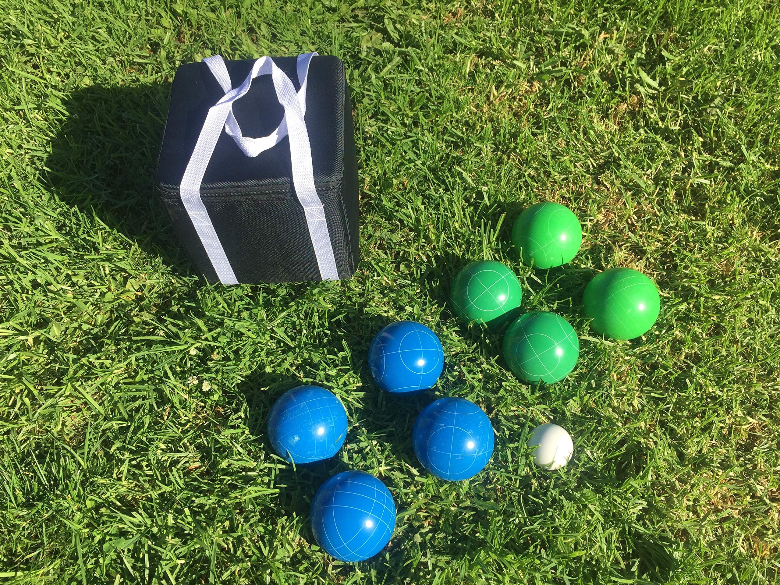 New Listing - (4 of 28) Unique Bocce Sets - 107mm with Green and Blue ...