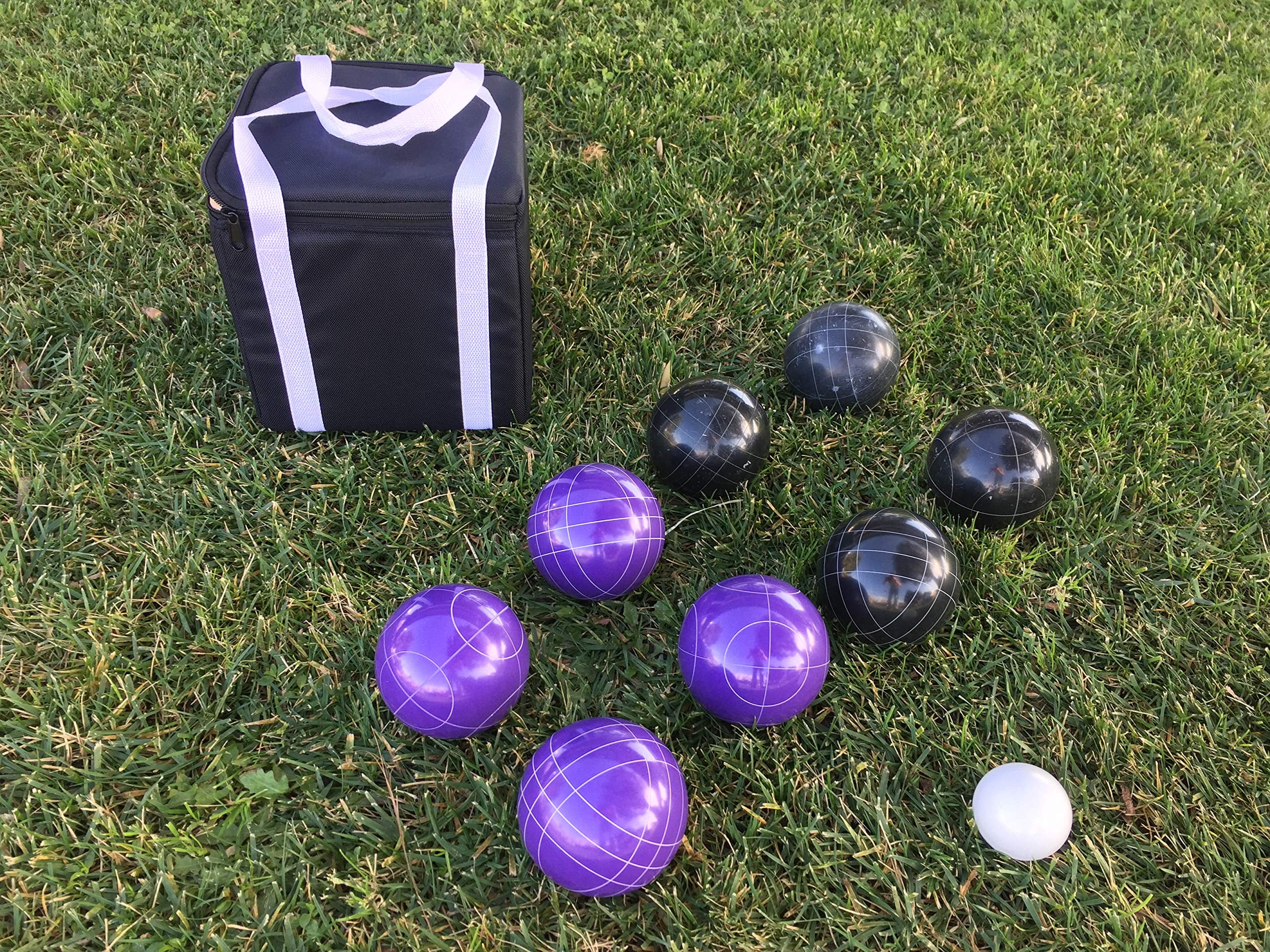 New Listing - Unique Bocce Sets - 107mm with Purple and Black Balls ...