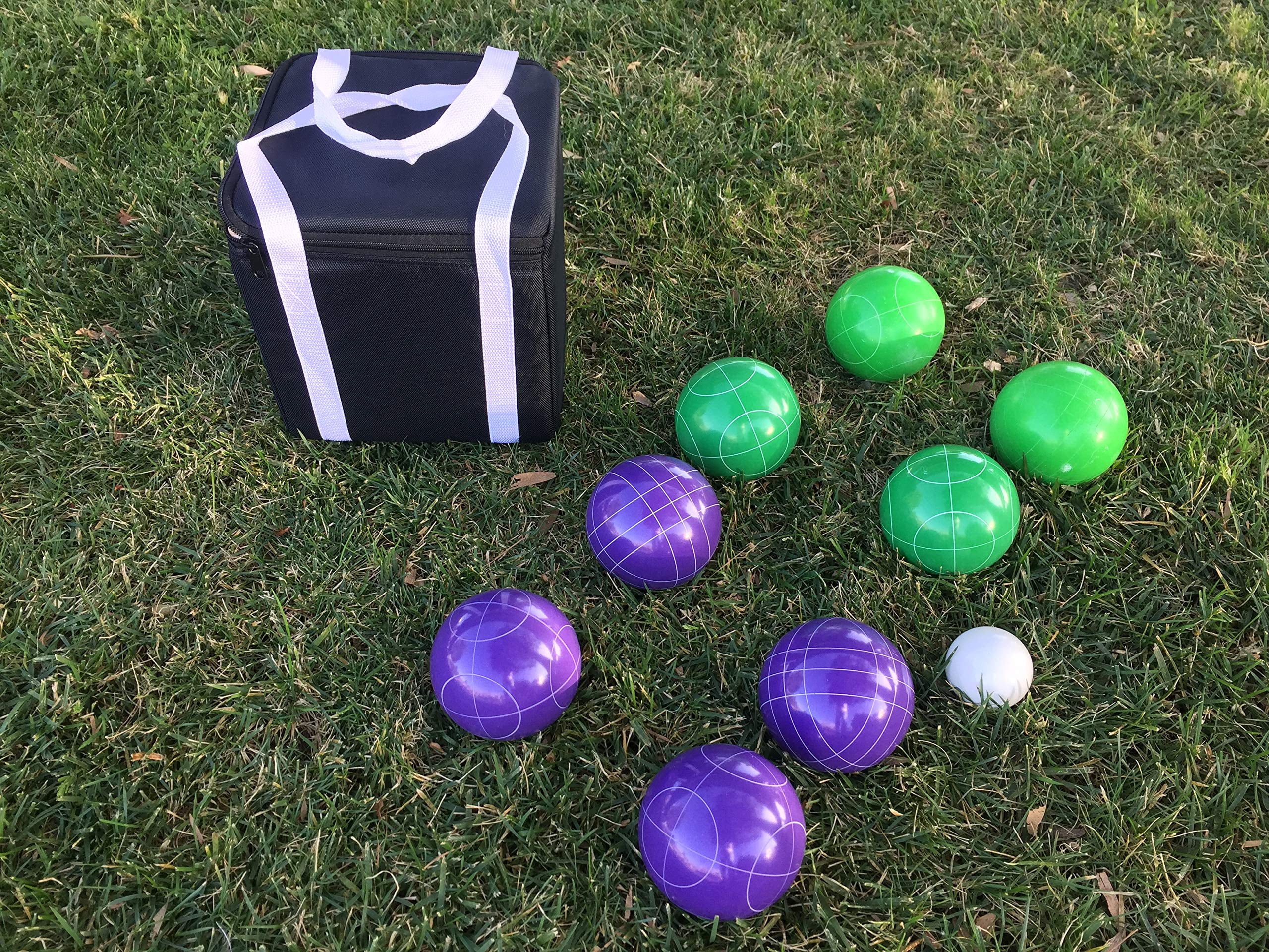 New Listing - Unique Bocce Sets - 107mm with Purple and Green Balls ...