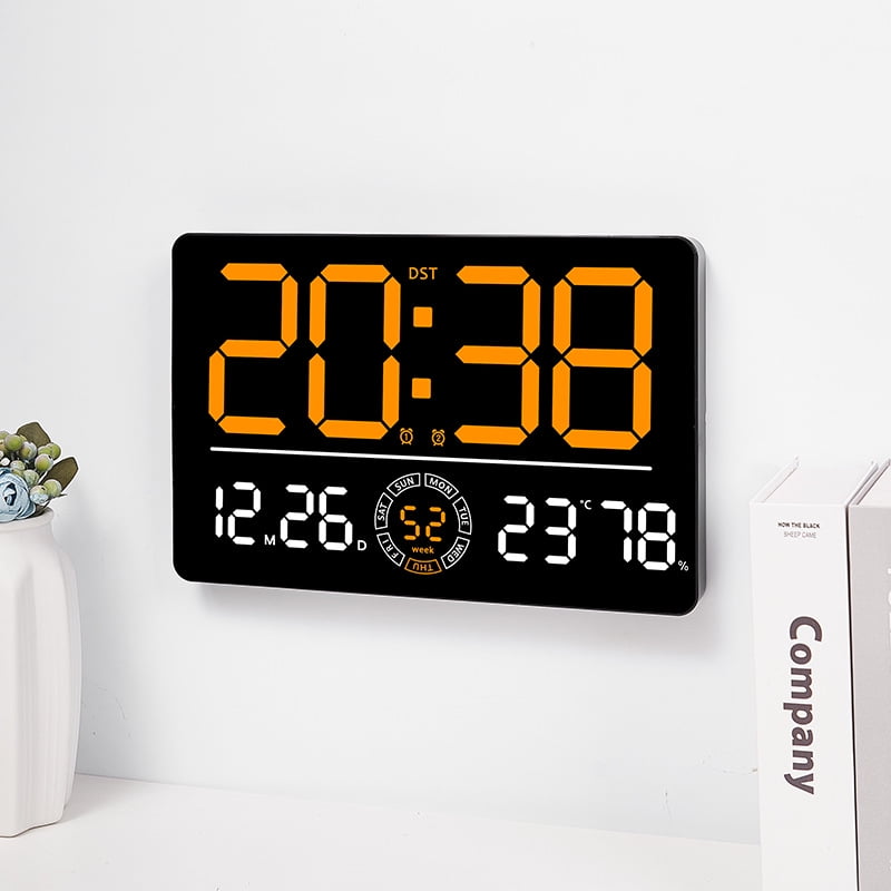 New Living Room Wall Clock Simple Modern LED Digital Clock Bluetooth ...