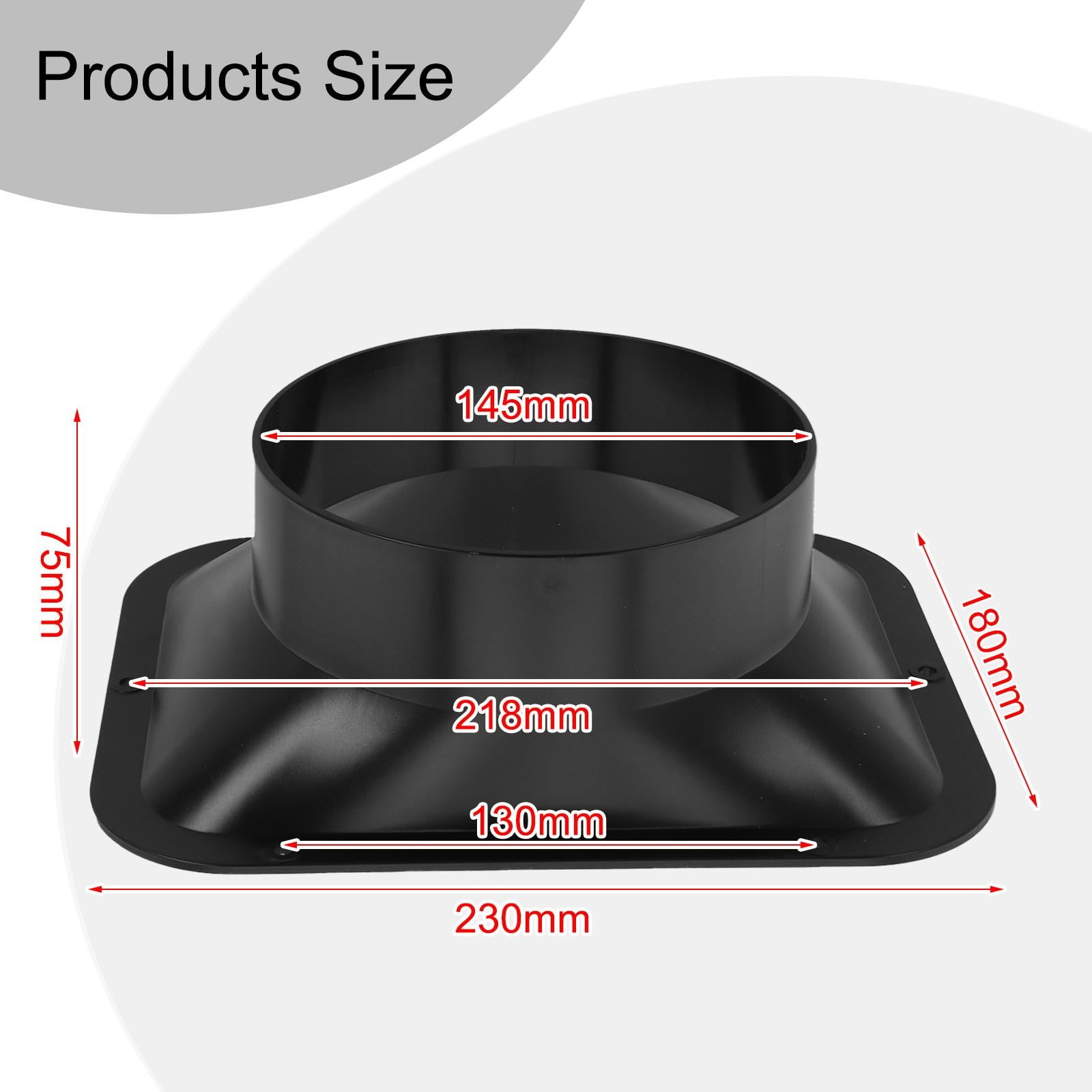 New Long Duct Fan Hose Adapter Wall Flange Vent Connector ...