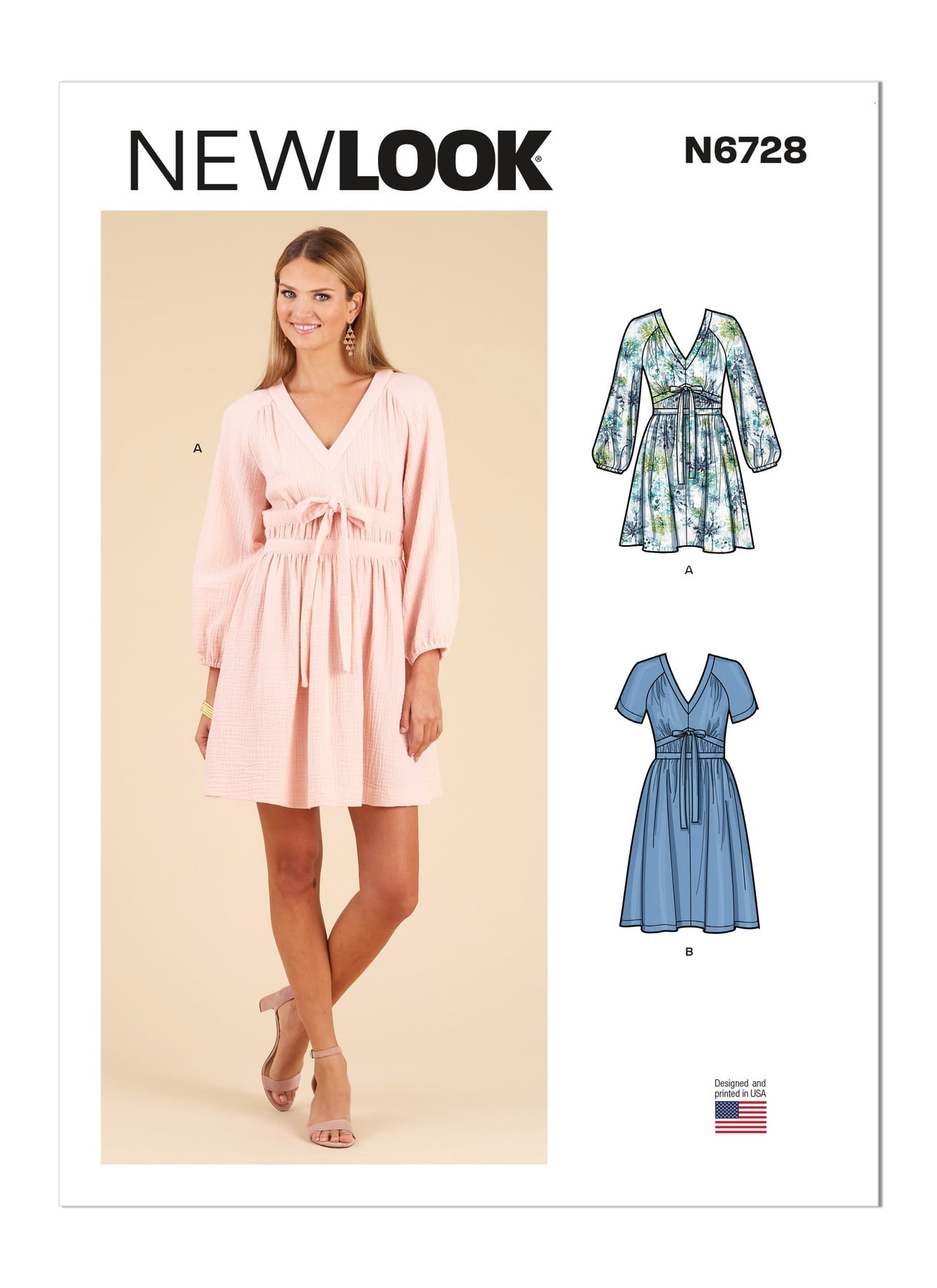 New Look Sewing Pattern 6728 - Misses' Dress in Two Lengths, Size: A (6 ...