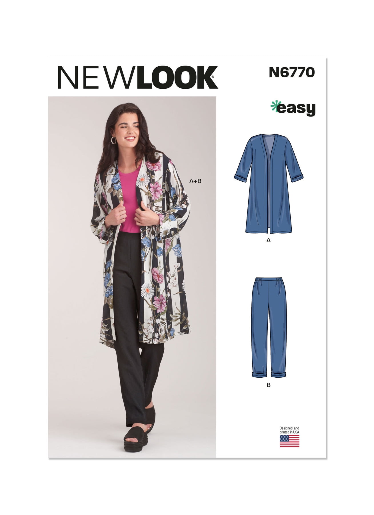 New Look Sewing Pattern 6770 - Misses' Jacket and Pants, Size: A (10-12 ...