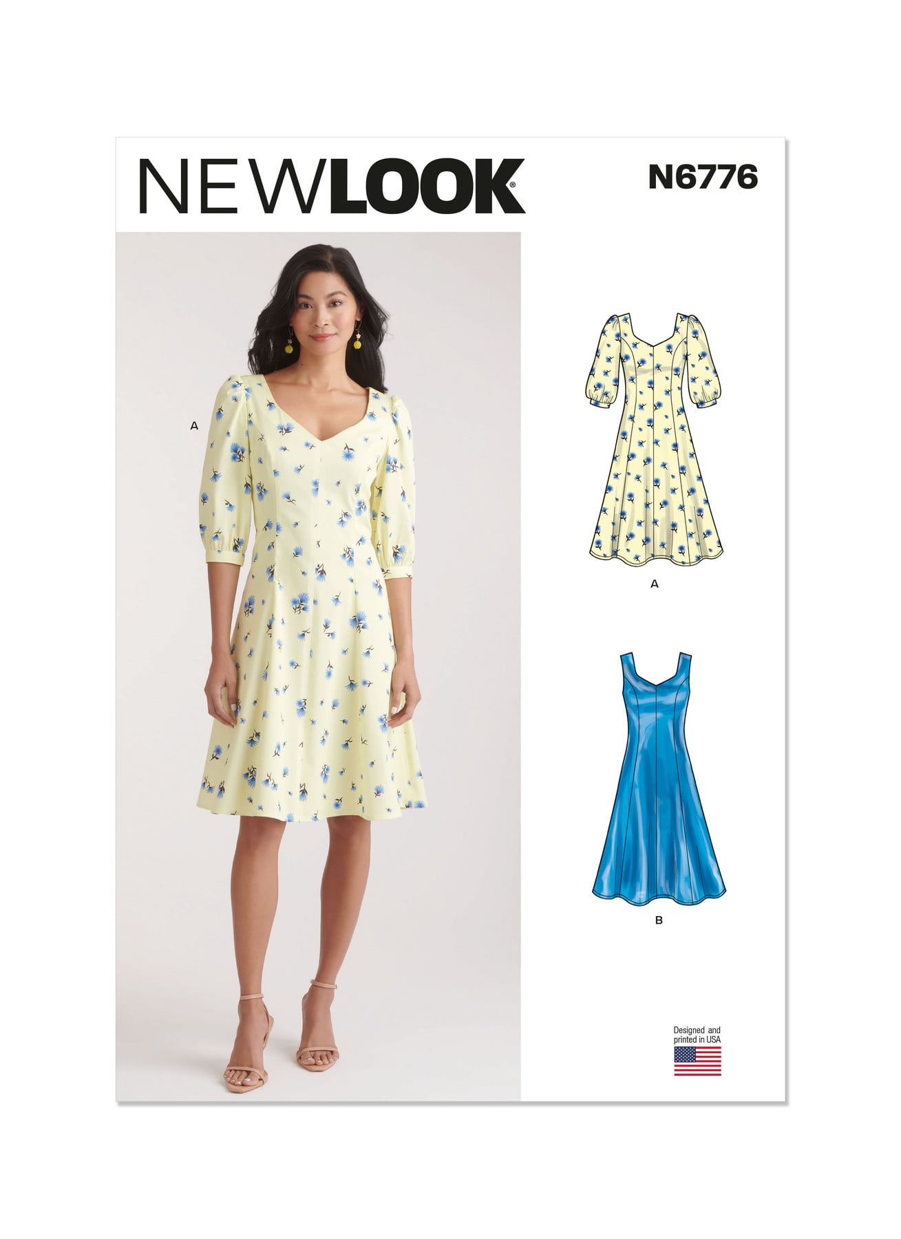 New Look Sewing Pattern 6776 - Misses' Dress With Sleeve Variations ...