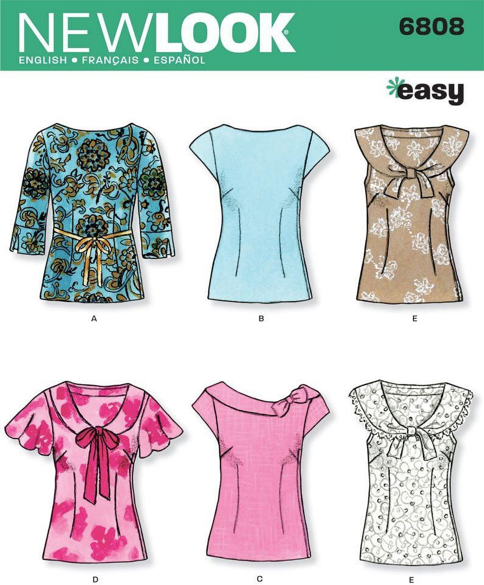 New Look Sewing Pattern 6808 Misses Tops, Size A - Walmart.com