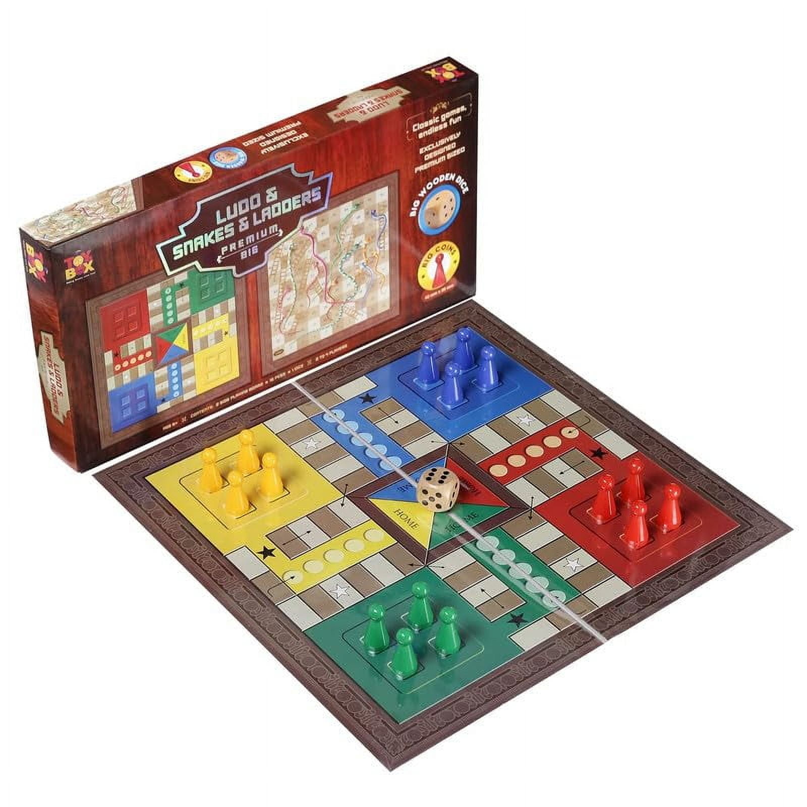 New Ludo & Snakes & Ladders Premium Small Classic Board Game To Play ...