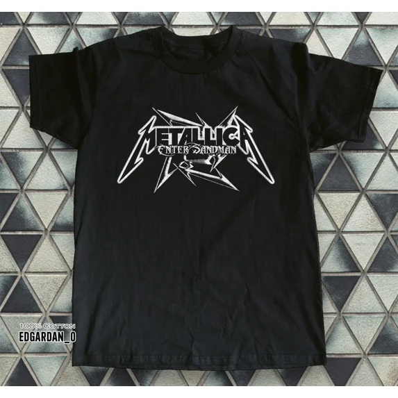 New! M.etallica Enter Sandman Logo Heavy Cotton Black Unisex T-shirt ...