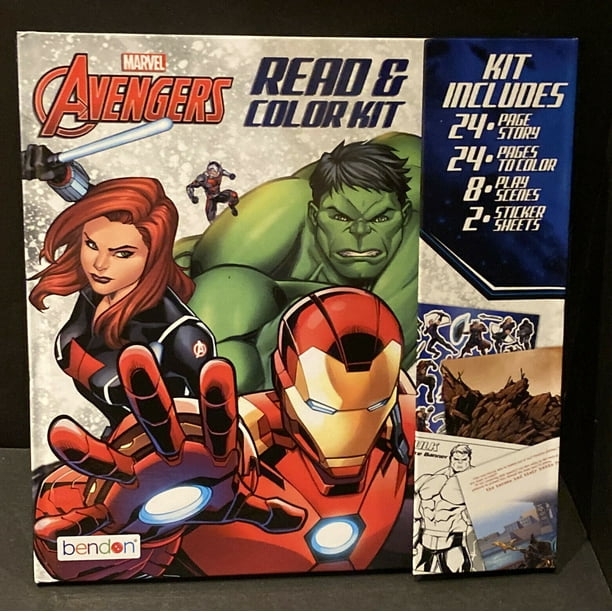 New MARVEL AVENGERS READ AND COLOR KIT by bendon - Walmart Business ...