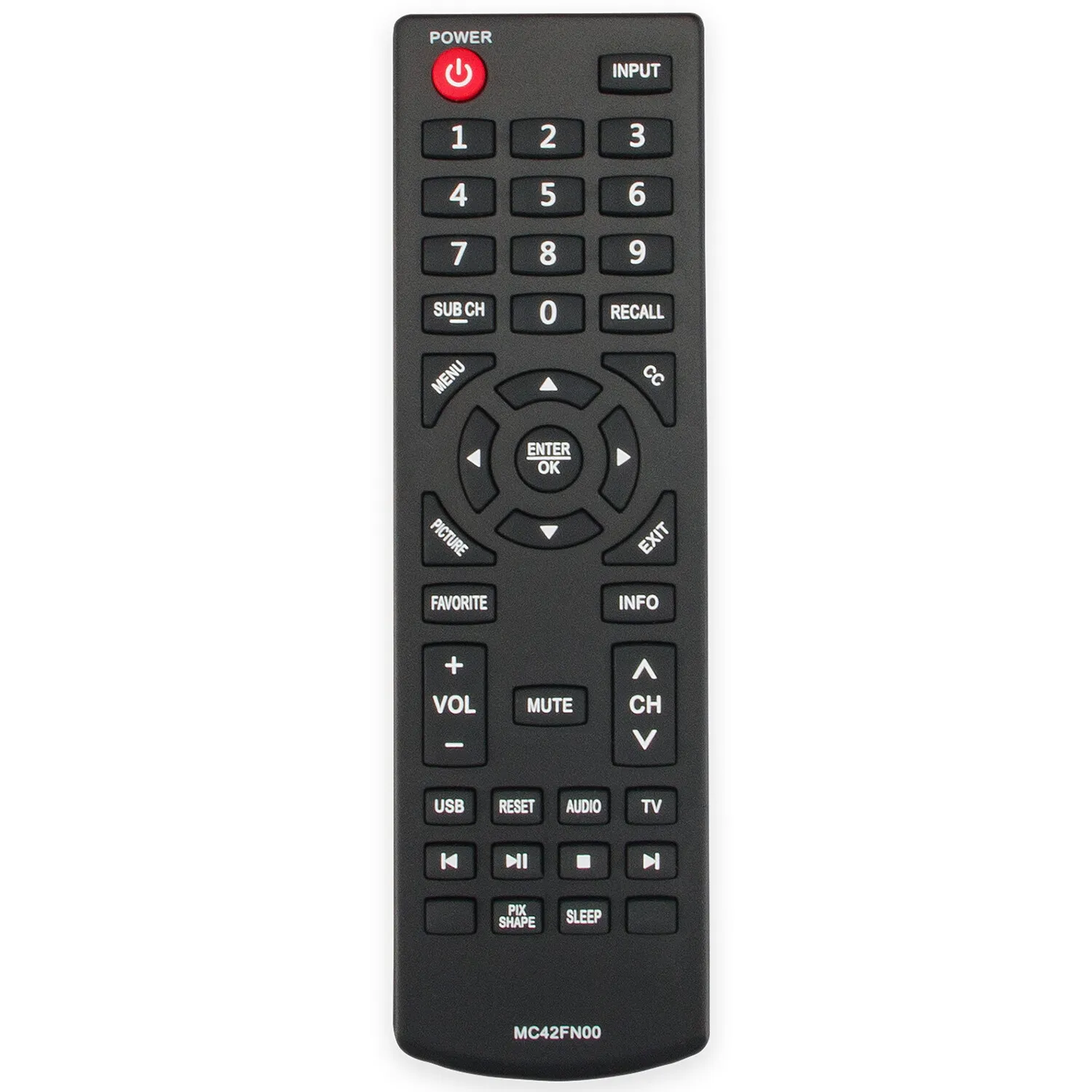 New MC42FN00 Replace Remote Control compatible with Sanyo TV models FW42D25T FW24E05T FW32D25T ...