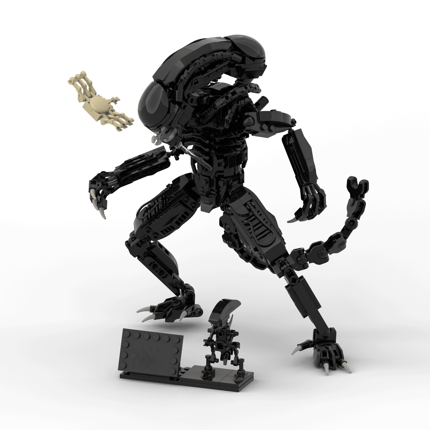 New MOC Building Blocks Aliens Drooling Monster Xenomorph, Action ...