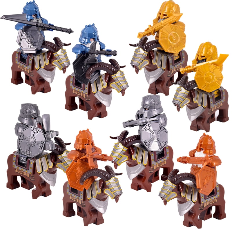 New MOC LOTR Soldier Dwarf Army Figures Armor Guard Warrior Medieval ...