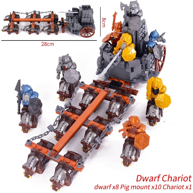 New MOC LOTR Soldier Dwarf Army Figures Armor Guard Warrior Medieval ...