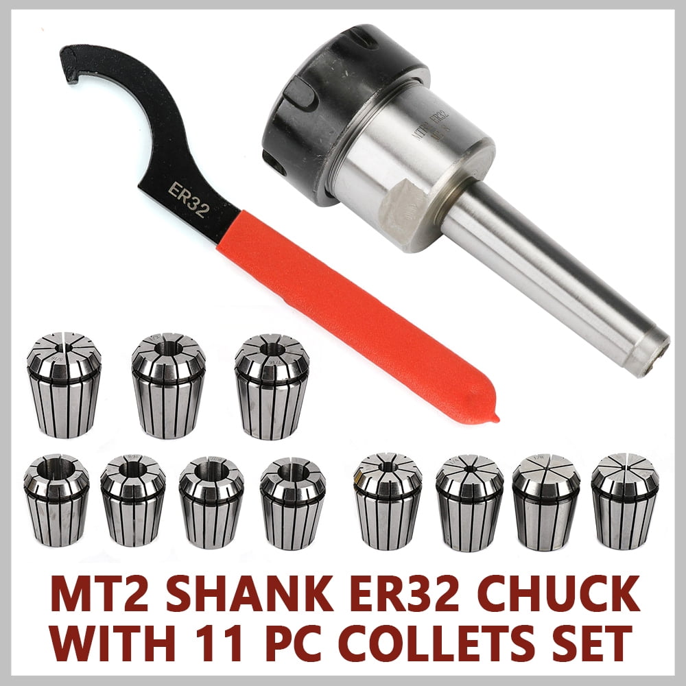 New MT2 ER32 Morse Taper Collet Chuck Tool Holder ER32 Collet Set ...