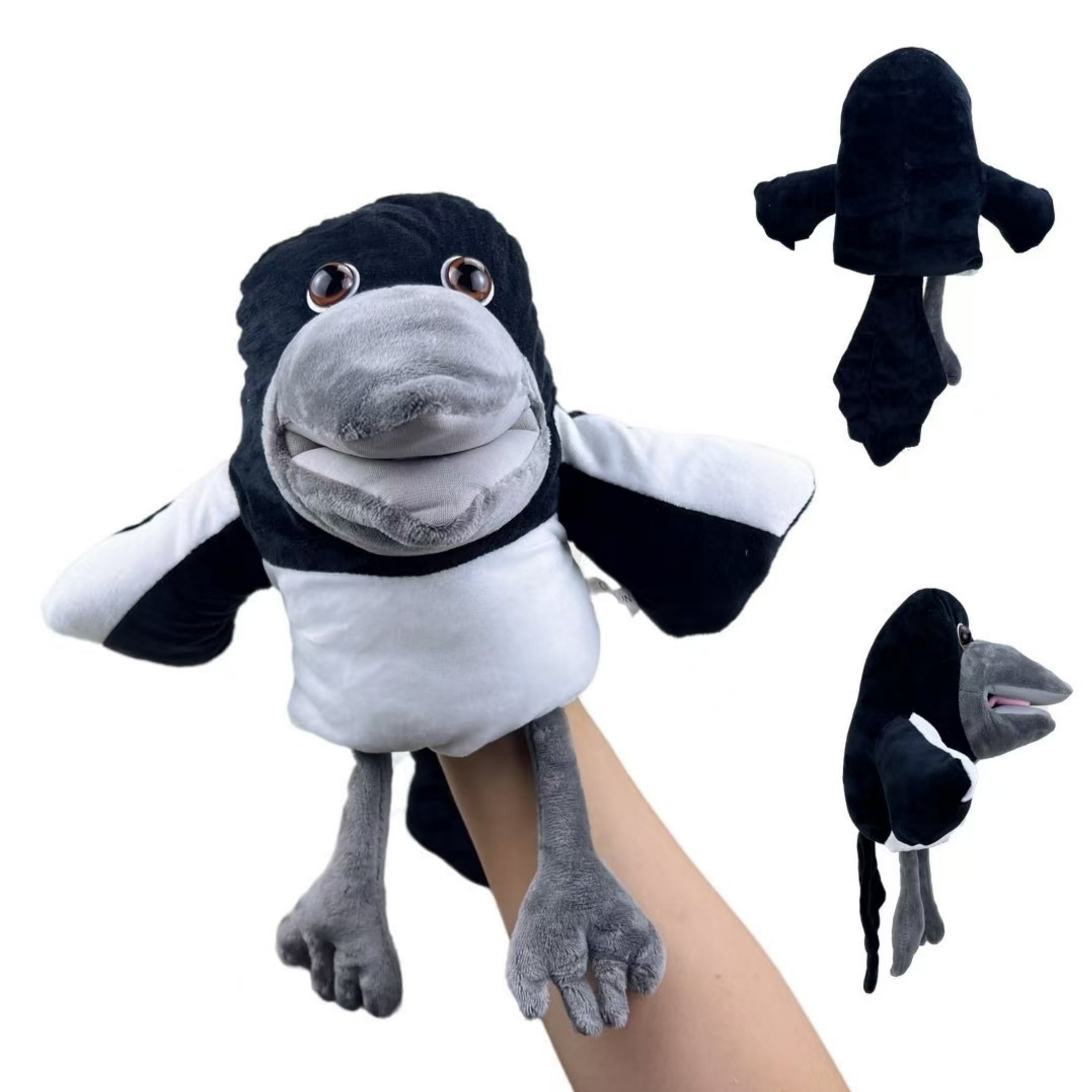 New Magpie Plush Toy, Cute Bird Puppet, Fun Educational Bird Toys ...