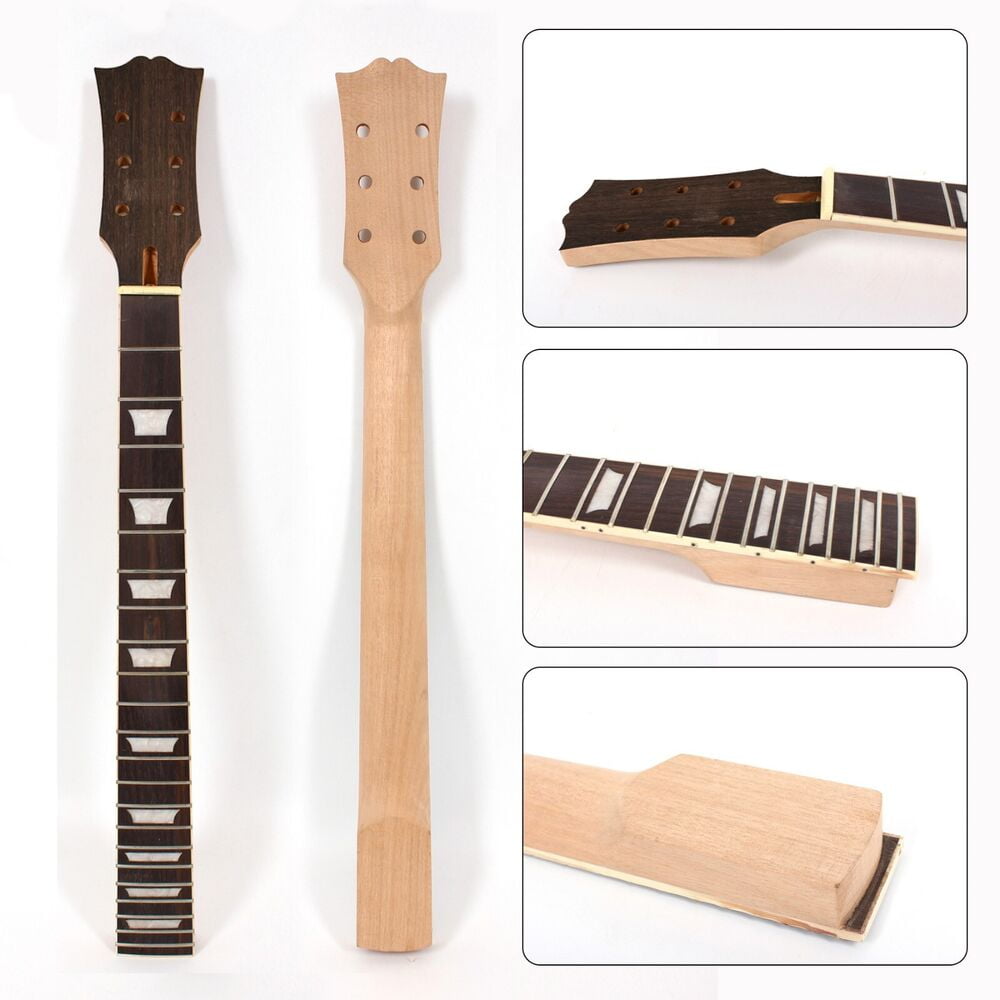 New Mahogany Guitar Neck 22 Fret 24.75 inch Rosewood Fretboard Inlay ...