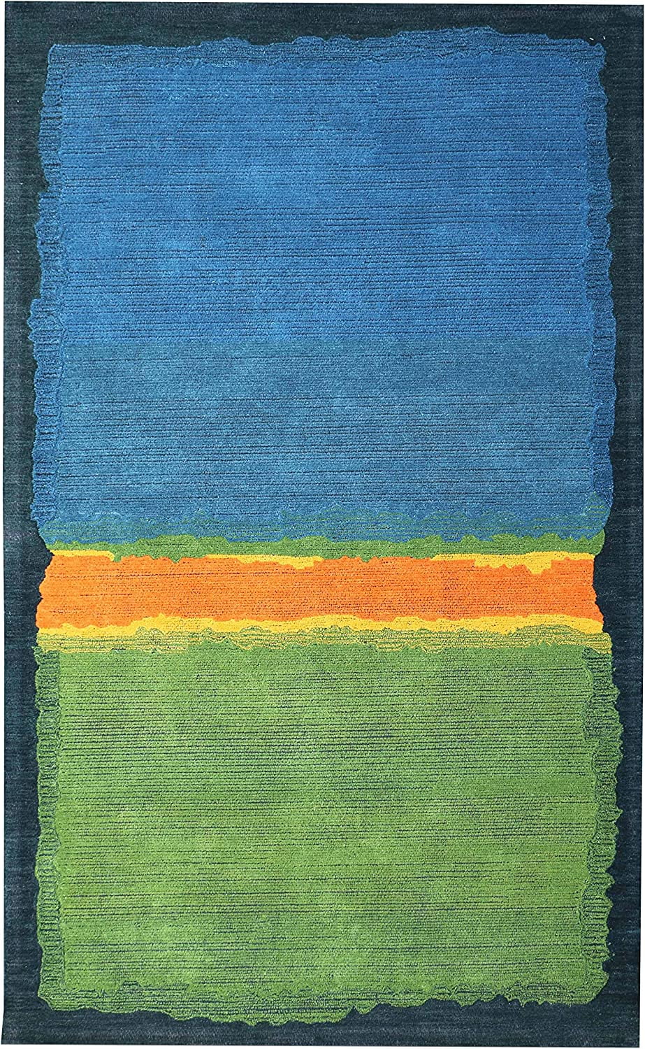 New Mark Rothko Multi Blue Color 5'x8' ft - 150x250 cm Modern Design ...