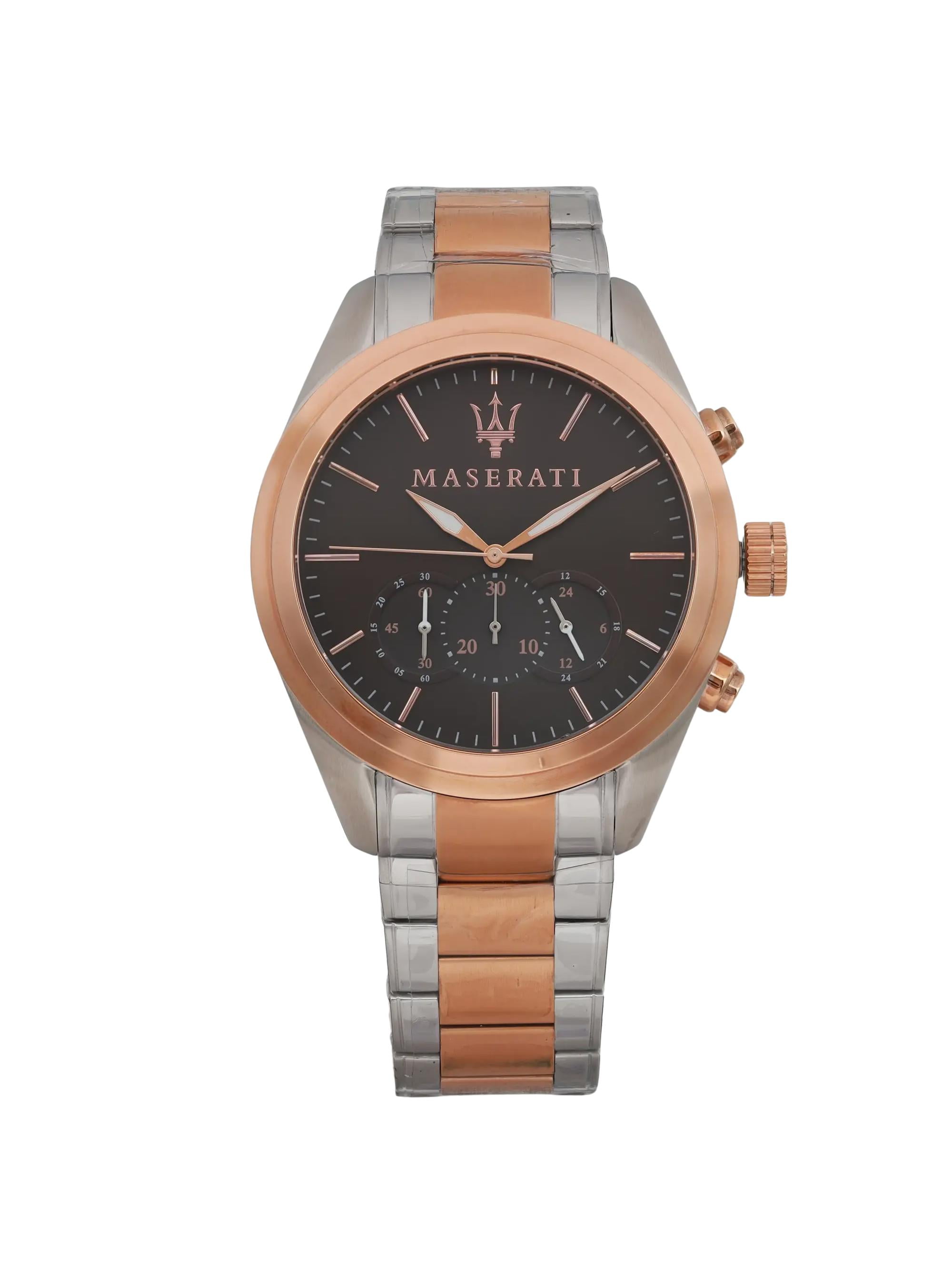 New Masersti Traguardo 45mm Two tone Brown Dial Men's Watch R8873612003 ...