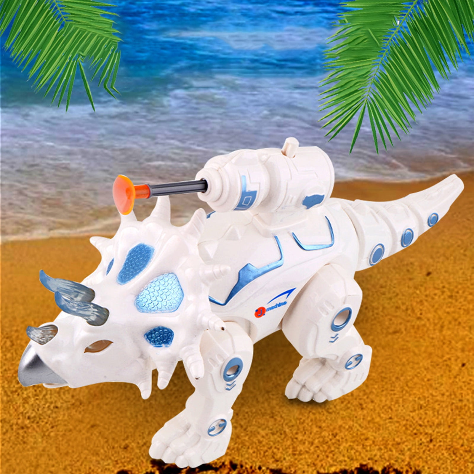 New Mechanic Dinosaur Toy, Light Music Automatic Walking Dinosaur, Pull ...