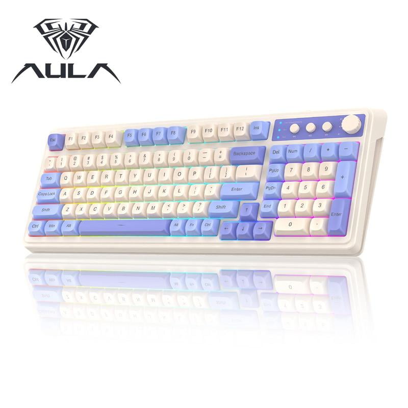 (New) Mechanical Keyboard, Hot Swappable Custom Gaming Keyboard, Tri ...