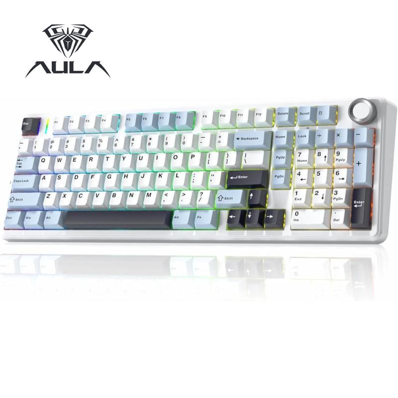 (New) Mechanical Keyboard, Hot Swappable Custom Gaming Keyboard, Tri ...