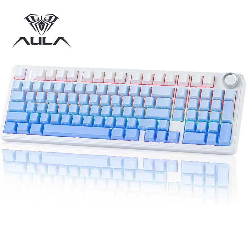 (New) Mechanical Keyboard, Hot Swappable Custom Gaming Keyboard, Tri ...