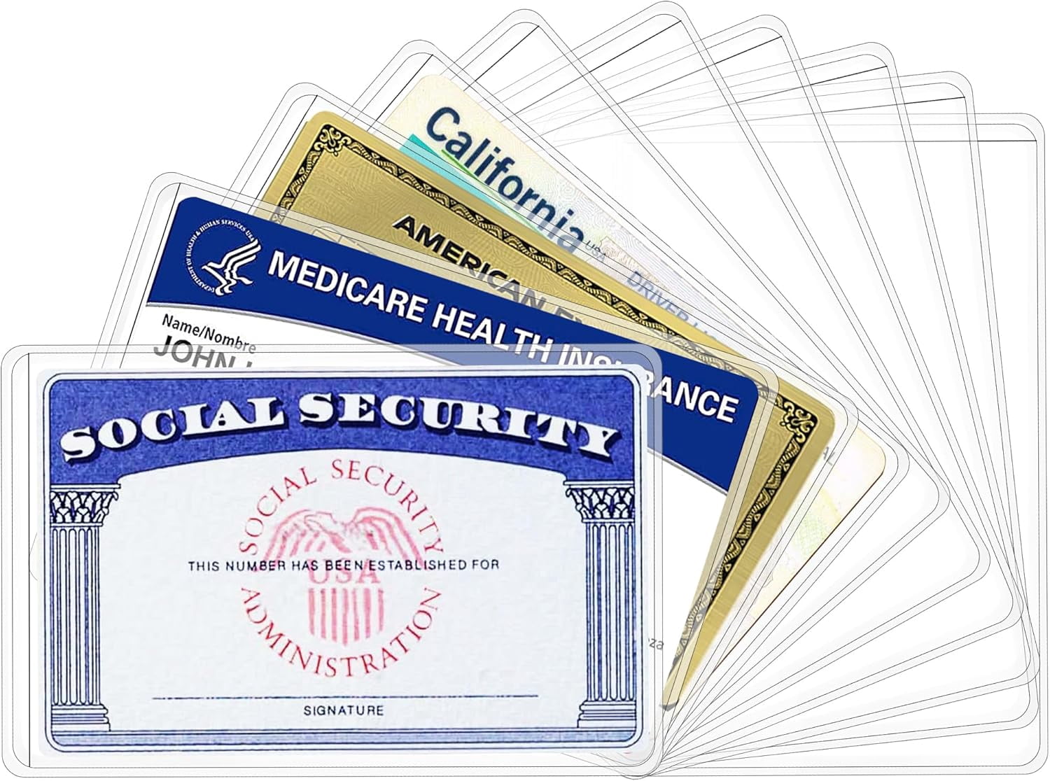 New Medicare Card Holder Protector Sleeves, Social Security Card ...