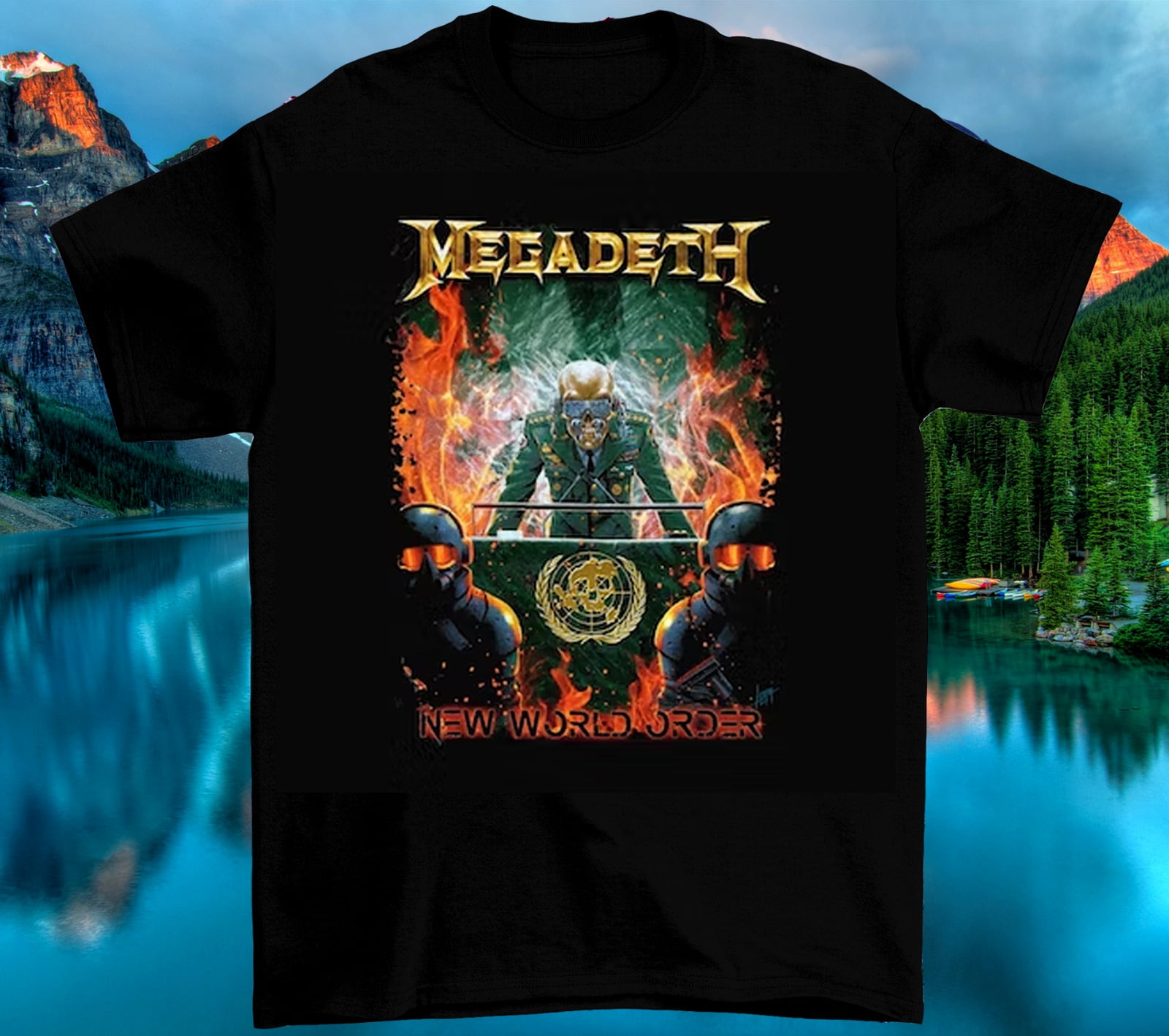 New Megadeth New World Order Short Sleeve Black All Size Men's Shirt ...