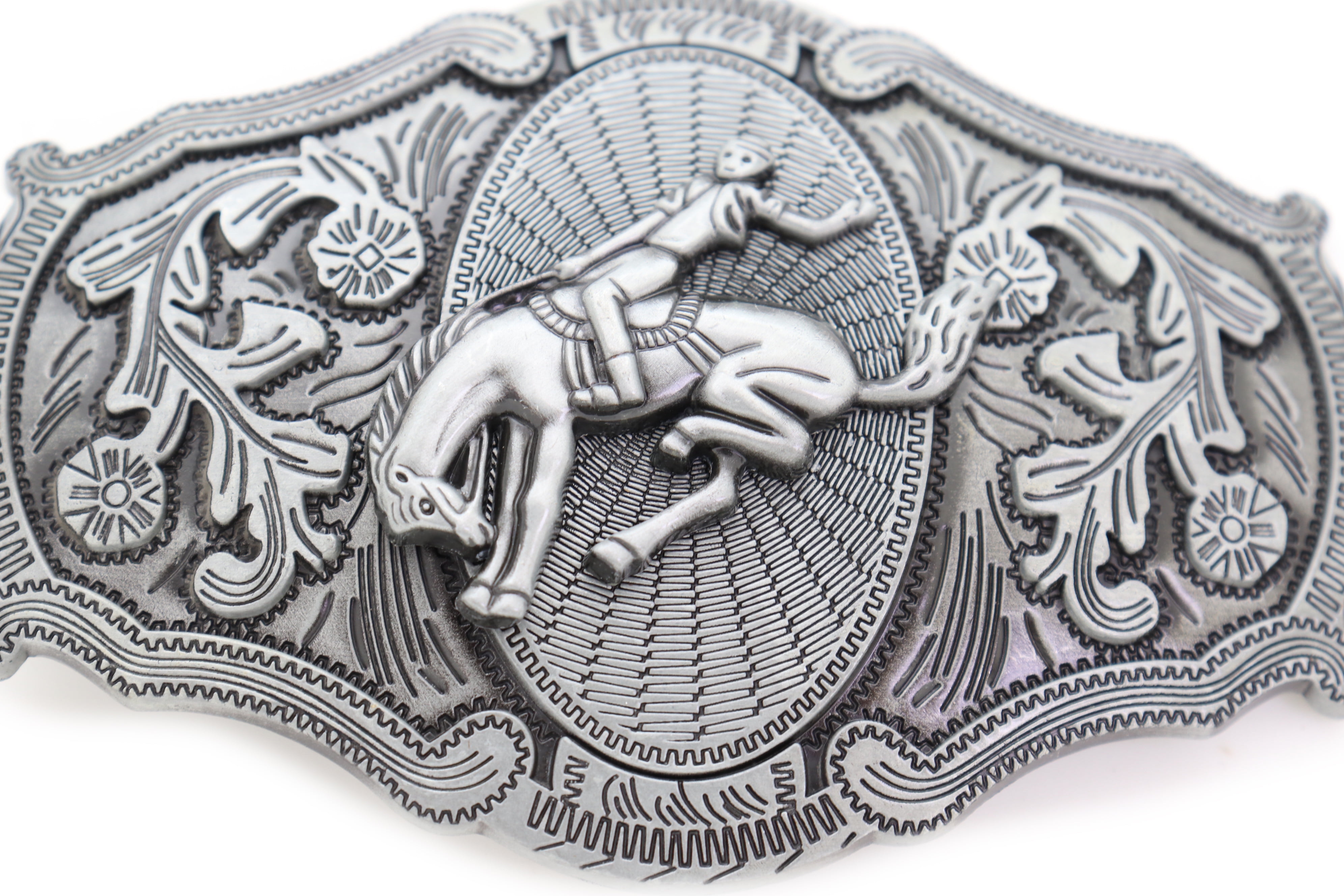 New Men Silver Metal Western Fashion Belt Buckle Rodeo Horse - Walmart.com