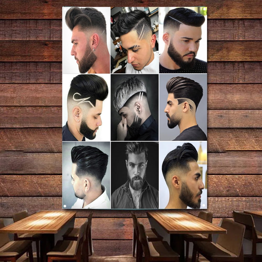 New Men's Business Hairstyles Poster 38" x 57" Vintage Barber Shop Man ...