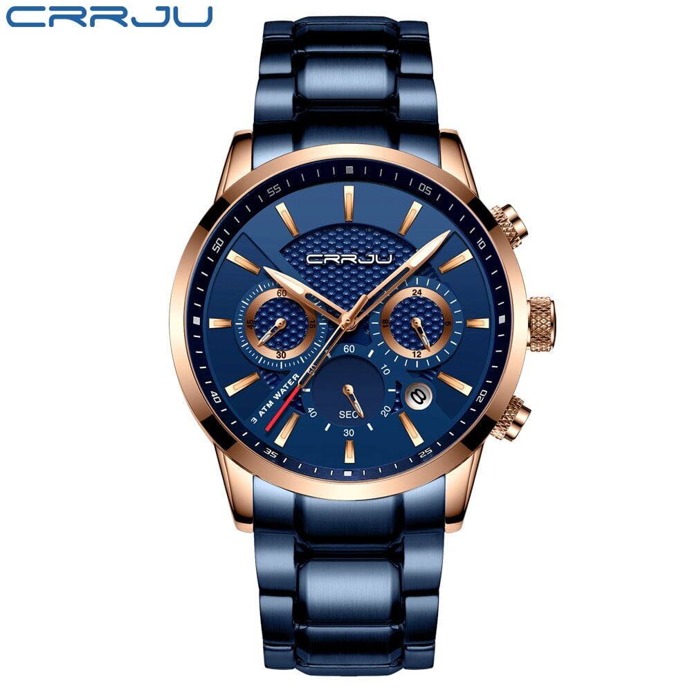 New Men's Watch 309L Steel Case Stainless Steel Band Crrju New Men's Watch 309L Steel Case Stainless Steel Band Crrju