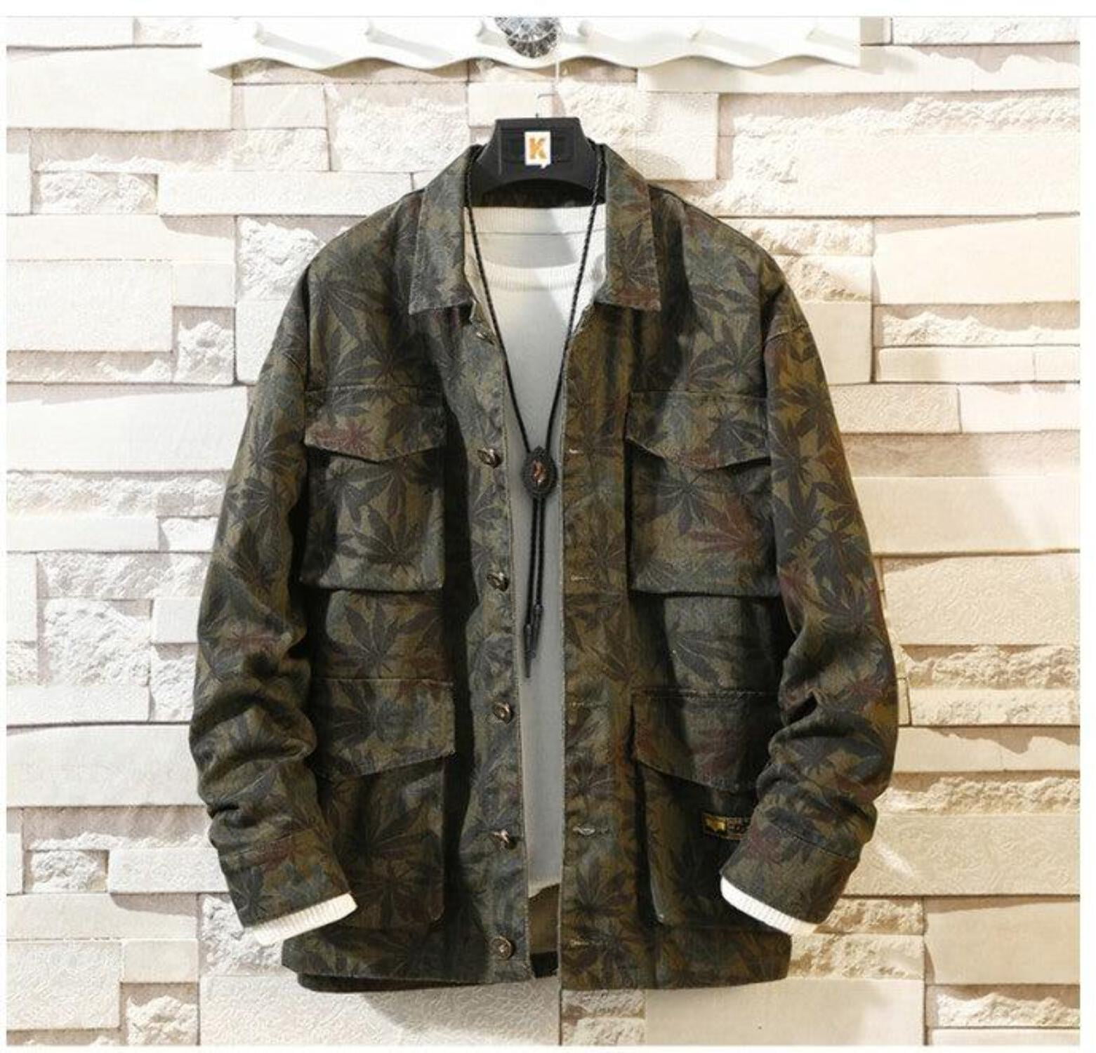 New Mens Camouflage Denim Jacket Coat Man Coats Jaqueta Masculino Jeans ...