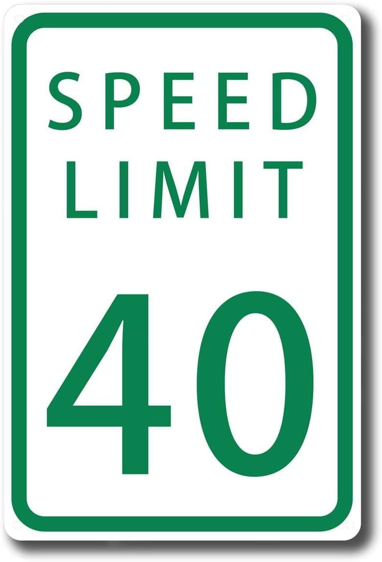 New Metal Sign Aluminum Sign 40 mph Speed Limit Signs for Outdoor ...