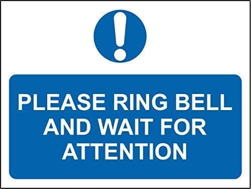 New Metal Sign Aluminum Sign Please Ring Bell and Wait for Attention ...