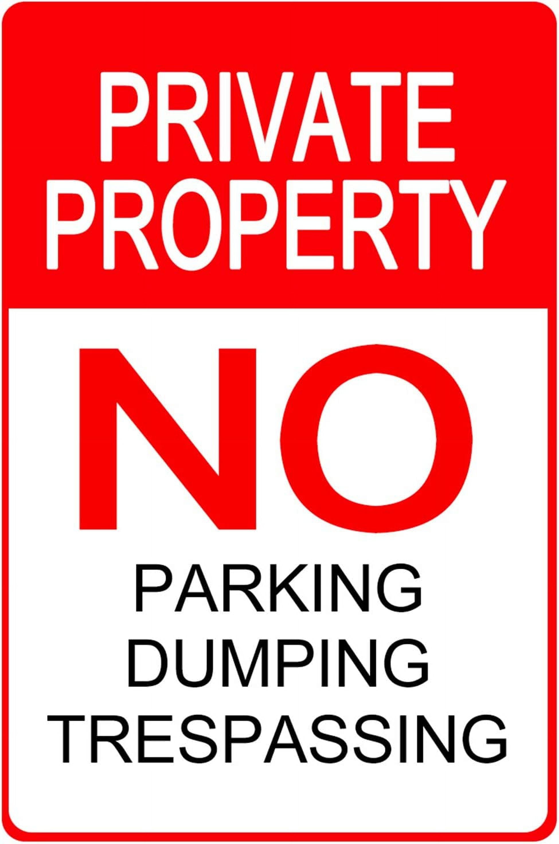 New Metal Sign Aluminum Sign Private Property No Parking Dumping ...