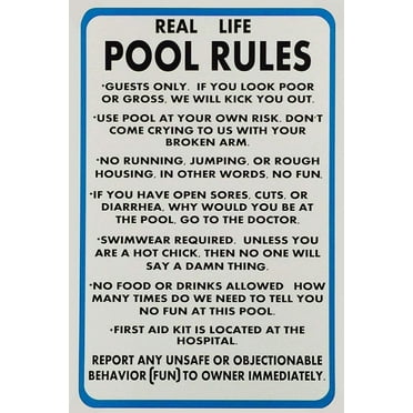 Have Fun But Obey Our Pool Rules Sign, Pool Sign, - Walmart.com