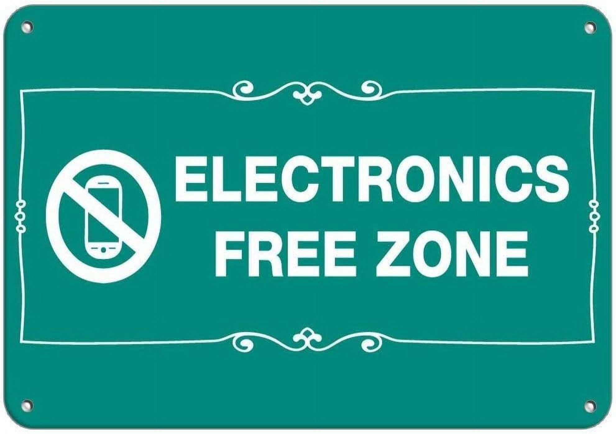 New Metal Sign Aluminum Sign Room Sign Electronics Free Zone Business ...