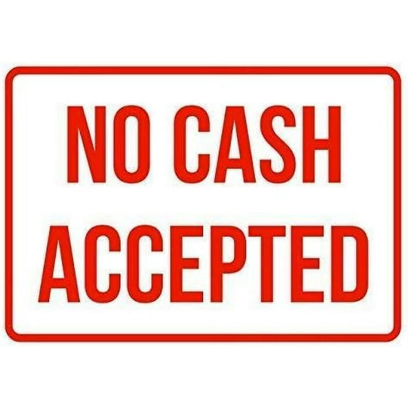 New Metal Sign Aluminum Sign Rustic Sign Post No Cash Accepted No ...