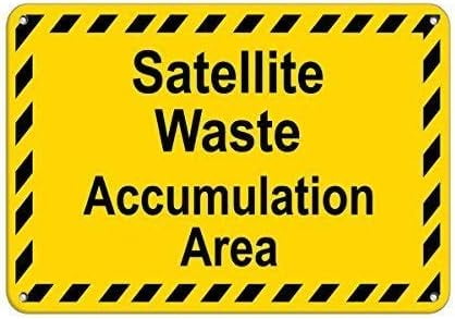 New Metal Sign Aluminum Sign Satellite Waste Accumulation Area ...
