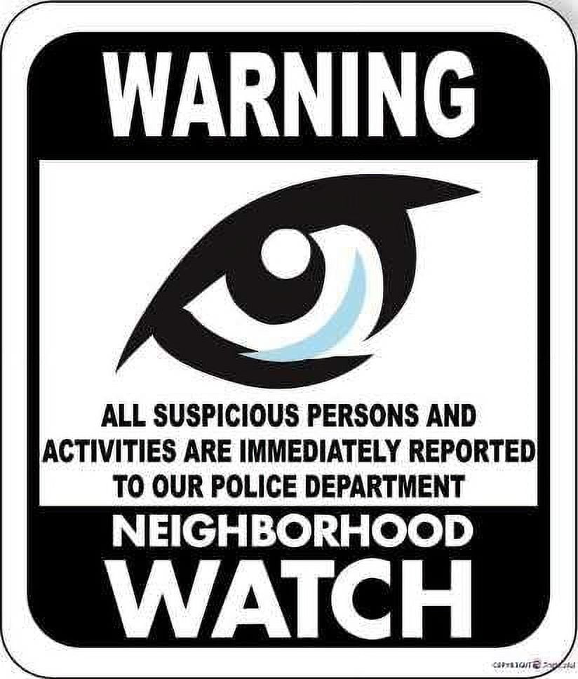 New Metal Tin Sign|Warning Neighborhood Watch Keep An Eye On Crime ...