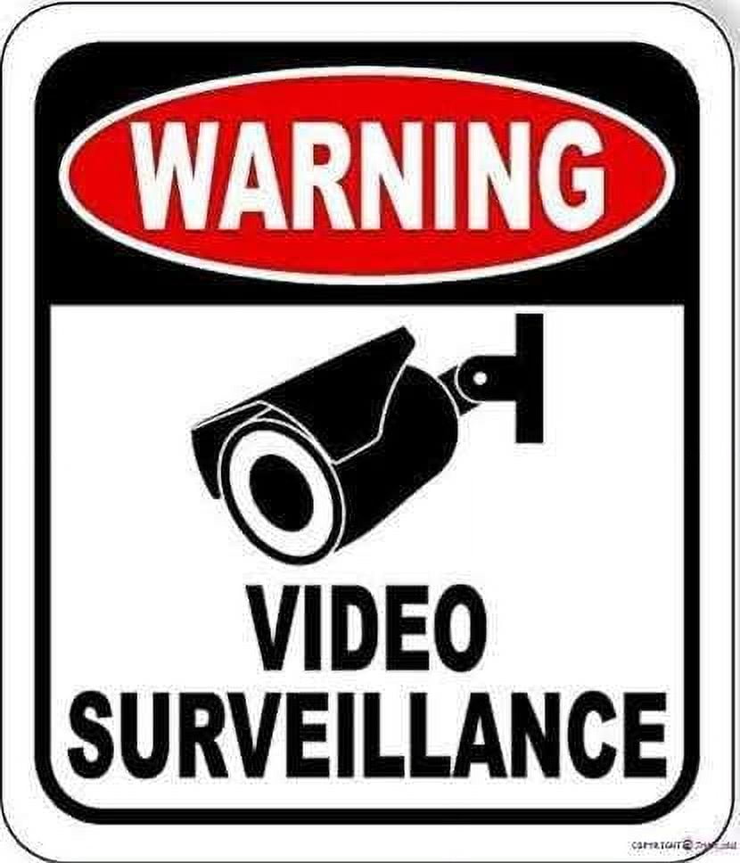 New Metal Tin Sign|Warning Video Surveillance Security Camera Outdoor ...