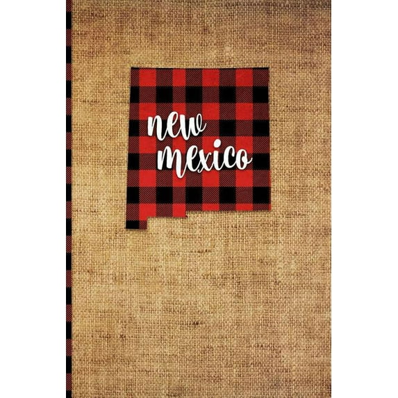 New Mexico: 6 X 9 108 Pages: Buffalo Plaid New Mexico State Silhouette ...