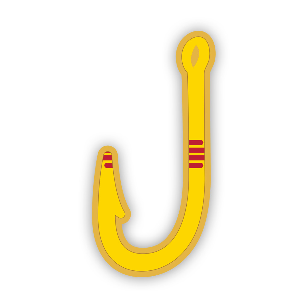New Mexico Fish Hook Sticker Decal - Self Adhesive Vinyl - Weatherproof ...