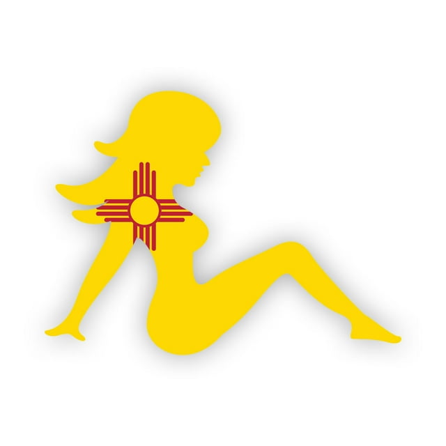 New Mexico Mudflap Girl Sticker Decal - Self Adhesive Vinyl - Weatherproof - Made in USA - nm ...