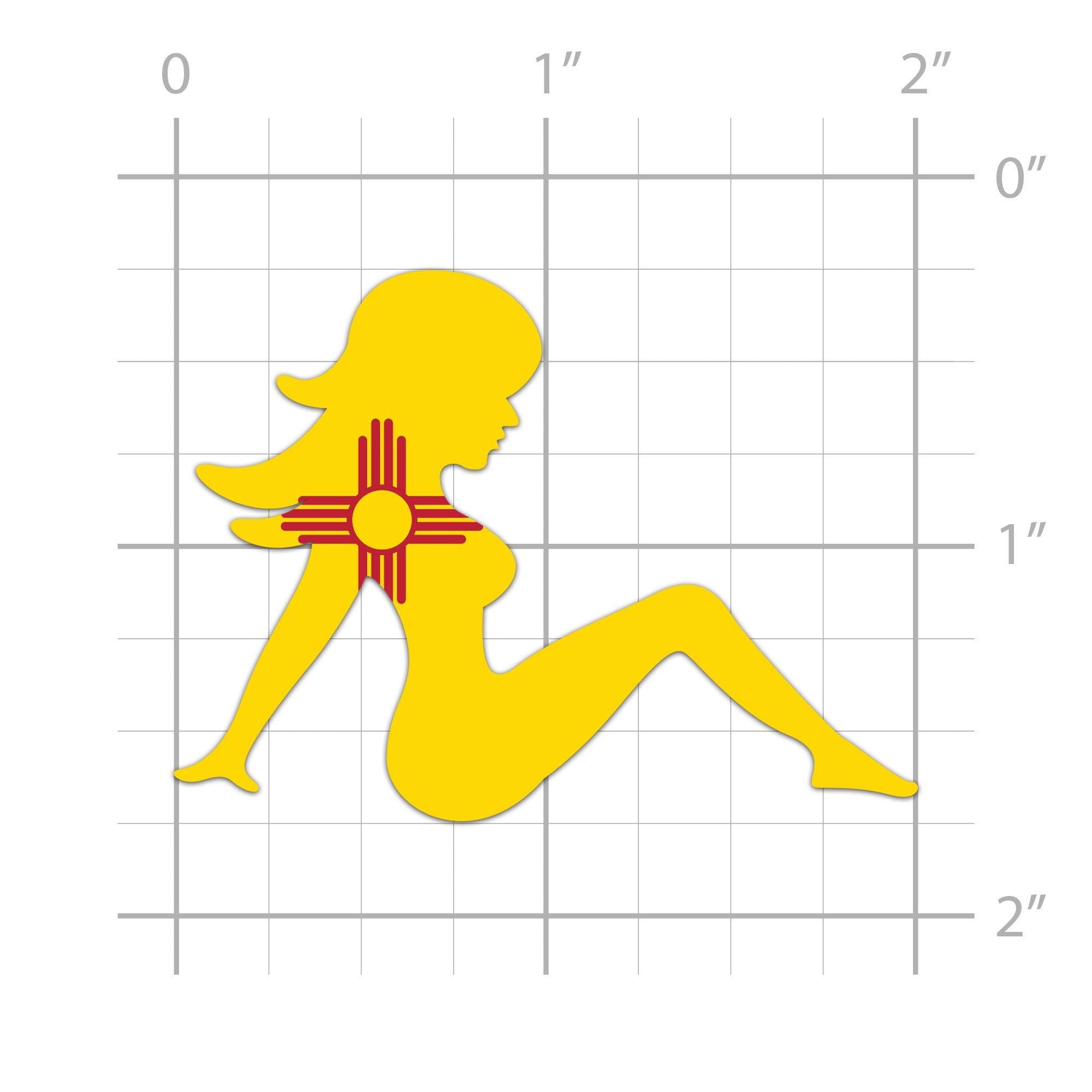 New Mexico Mudflap Girl Sticker for water bottle phone tumbler hard ...