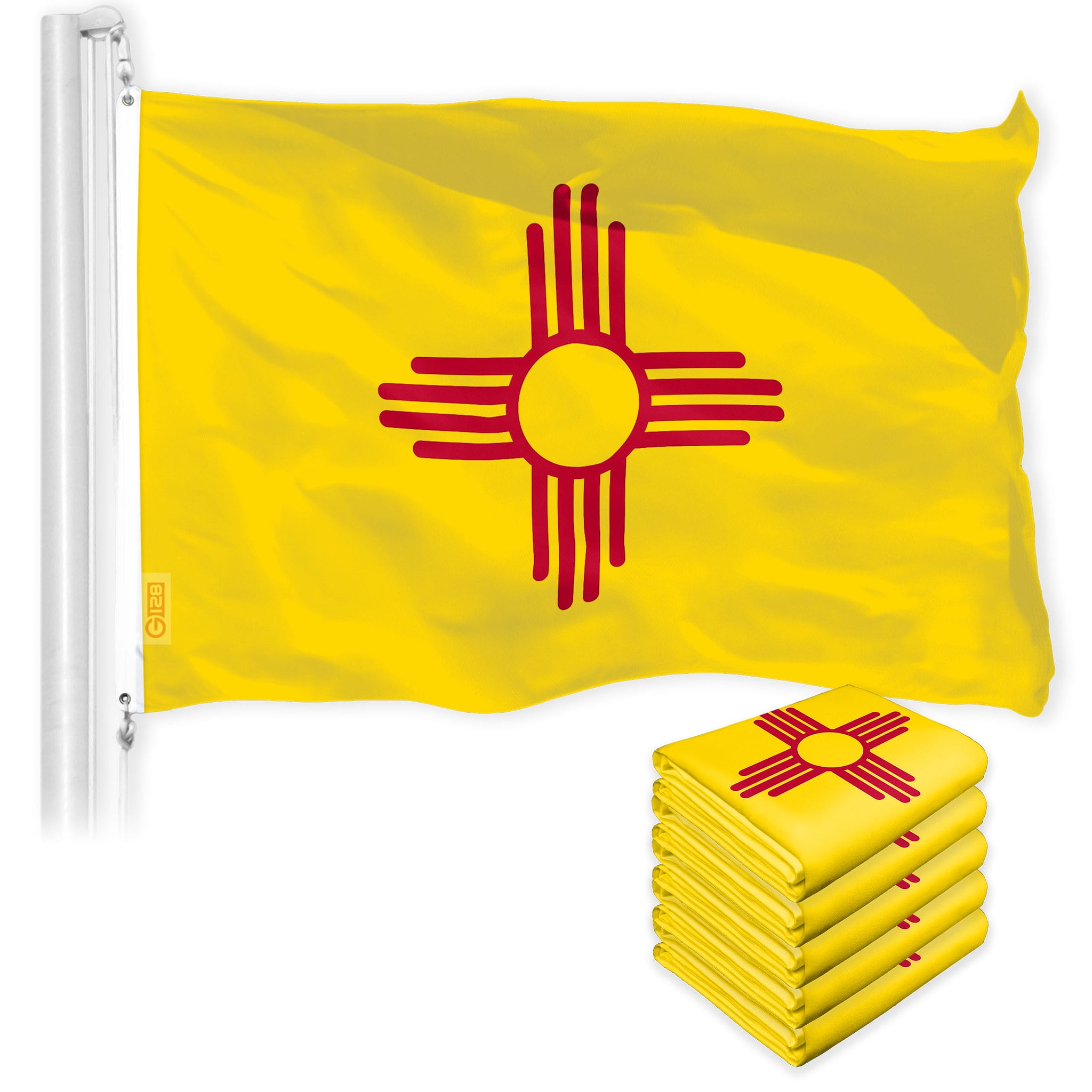 New Mexico NM State Flag 3x5FT 5-Pack 150D Printed Polyester By G128 ...