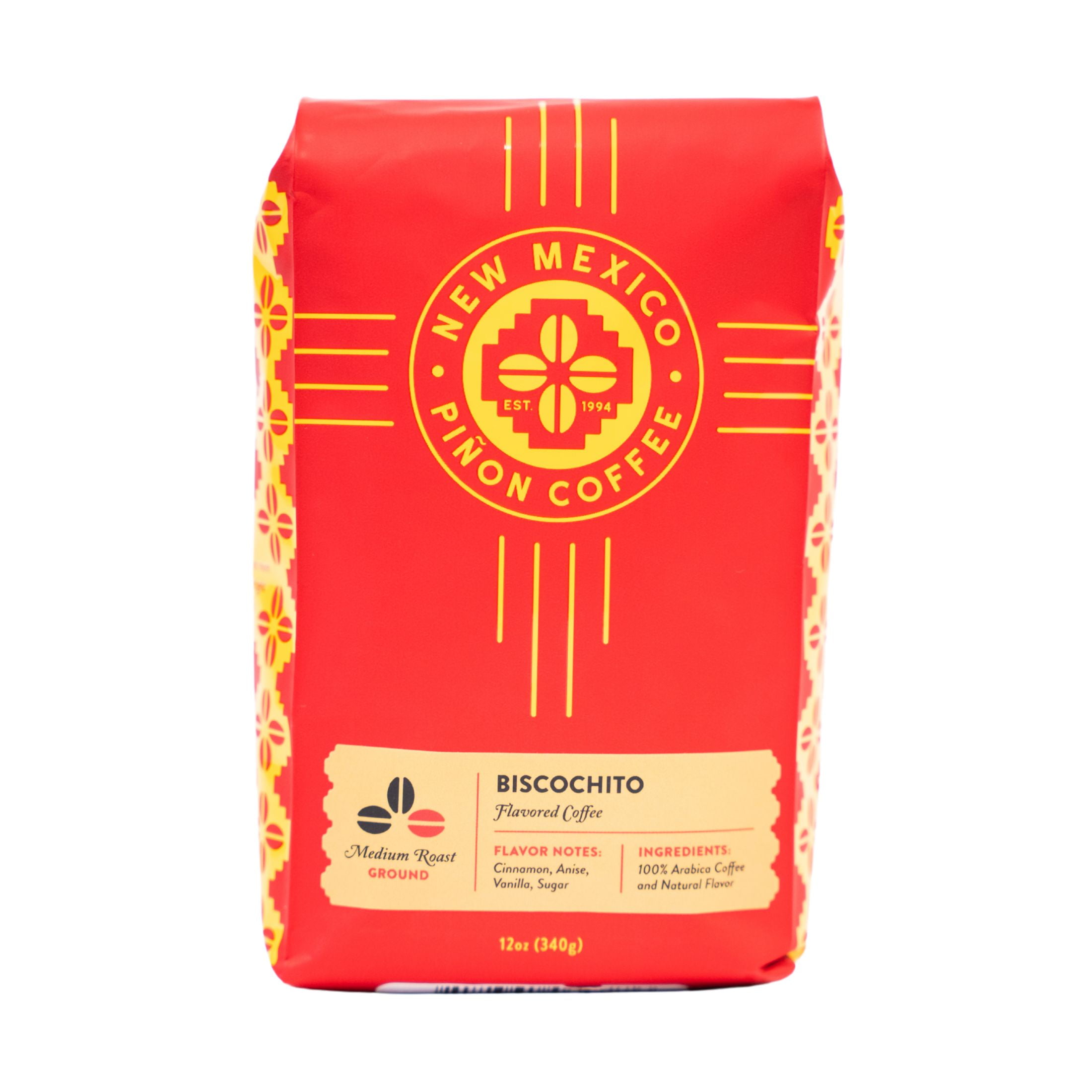 New Mexico Piñon Biscochito Flavored Medium Roast Ground Coffee, 12 oz ...