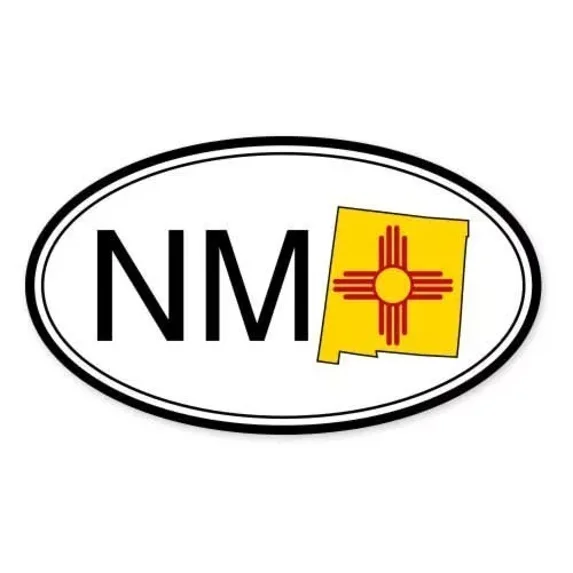 New Mexico State Flag Oval Car Sticker Phone Decal Water Bottle ...