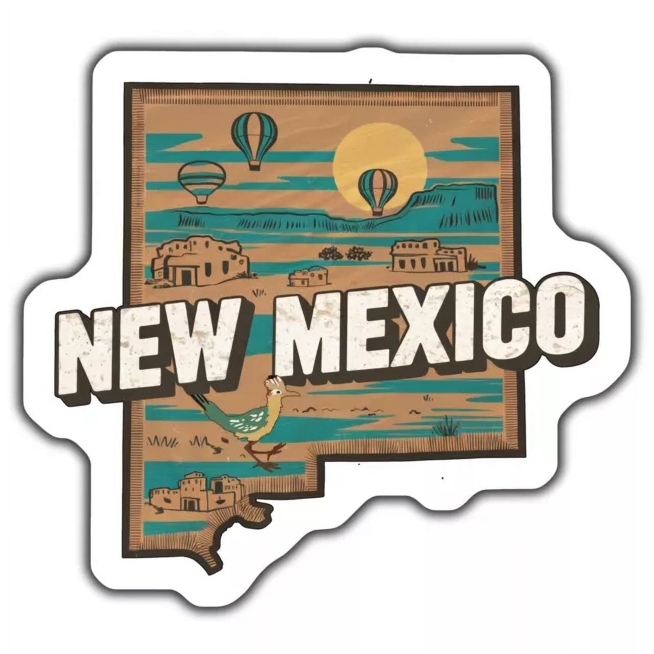 New Mexico Sticker, Travel Decal, Road Trip Accessory, Southwestern Art ...