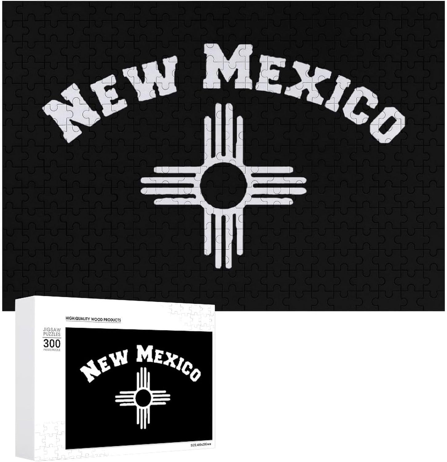 New Mexico Zia Symbol 300 Pieces Wooden Jigsaw Puzzle For Adults And ...