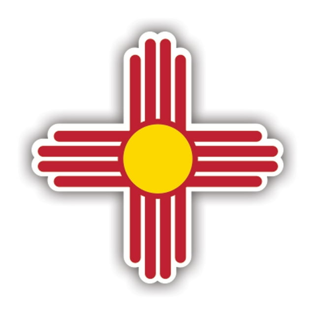 New Mexico Zia Symbol Sticker Decal - Self Adhesive Vinyl - Weatherproof - Made in USA - pueblo ...